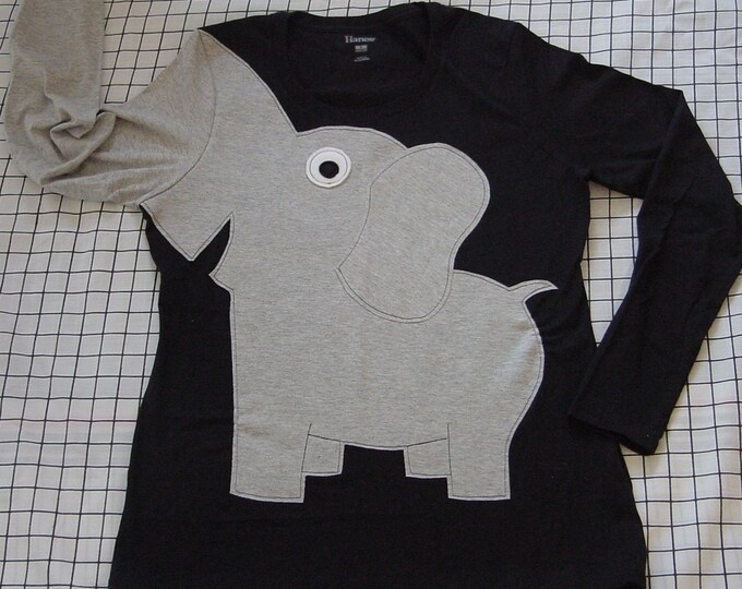 Elephant Trunk Sleeve T Shirt BLACK Ladies M - Etsy