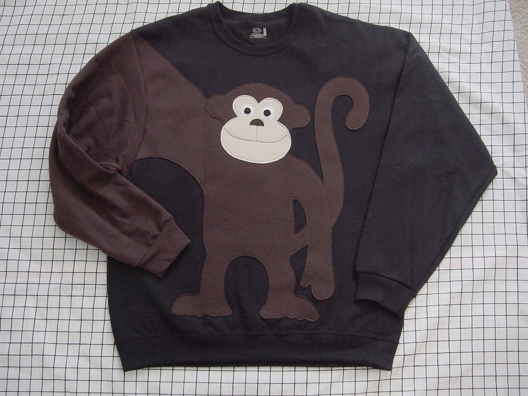 MONKEY Sweatshirt,monkey Shirt, Monkey Jumper, Adult Size You Choose ...