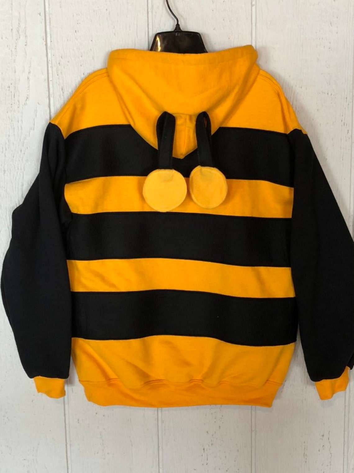 Bumble Bee Hooded Sweatshirt Bee Hoodie Yellow With Black - Etsy