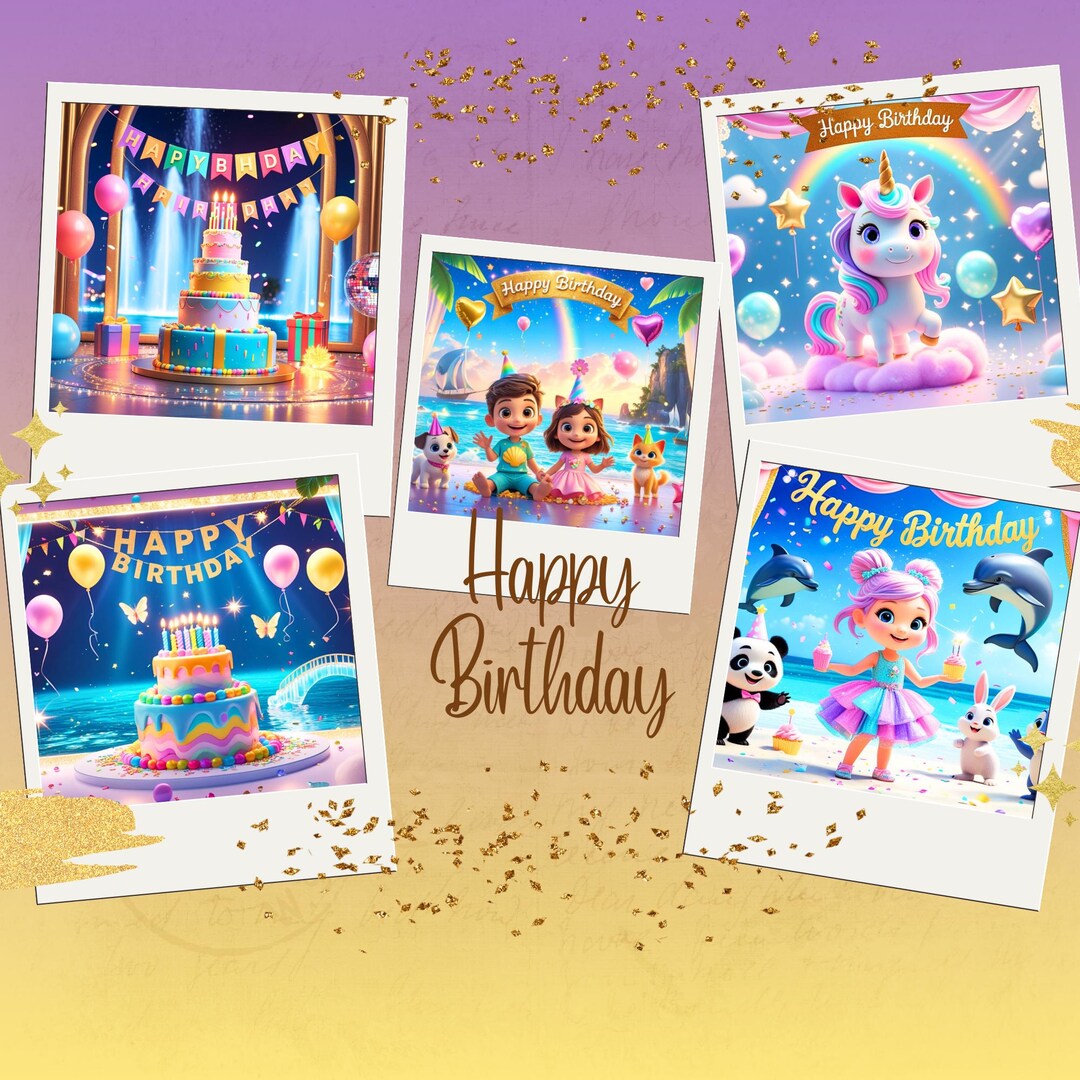 Birthday Clipart Bundle | Party PNG Images | Balloons, Cake, Confetti ...