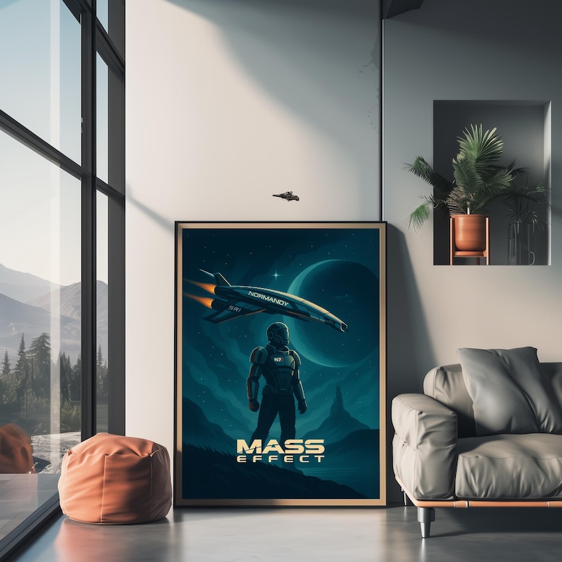 Mass Effect Normandy SR1 Print: Sci-fi Gaming Wall Art (digital ...