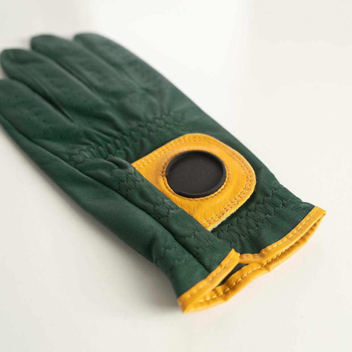 Personalized Green Leather Golf Glove With Custom Ball Marker - Etsy