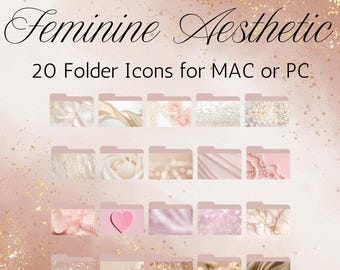 Pink Glitter Desktop Folder Icons, Sparkly Glitter Mac Icons, Glitter ...