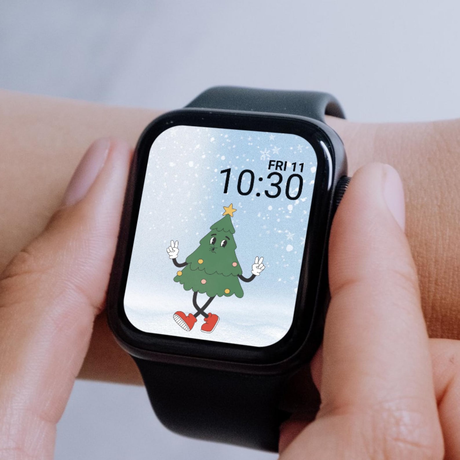 Fondo de pantalla de árbol de Navidad para Apple Watch, esfera de árbol ...