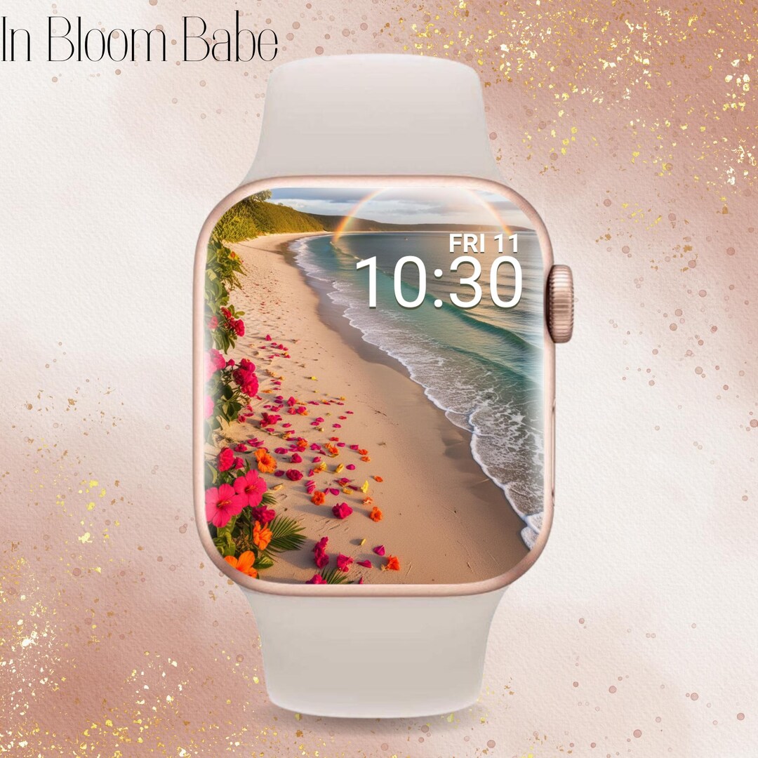 Gorgeous Beach Apple Watch Wallpaper, Beach Apple Watch Face, Tropical ...