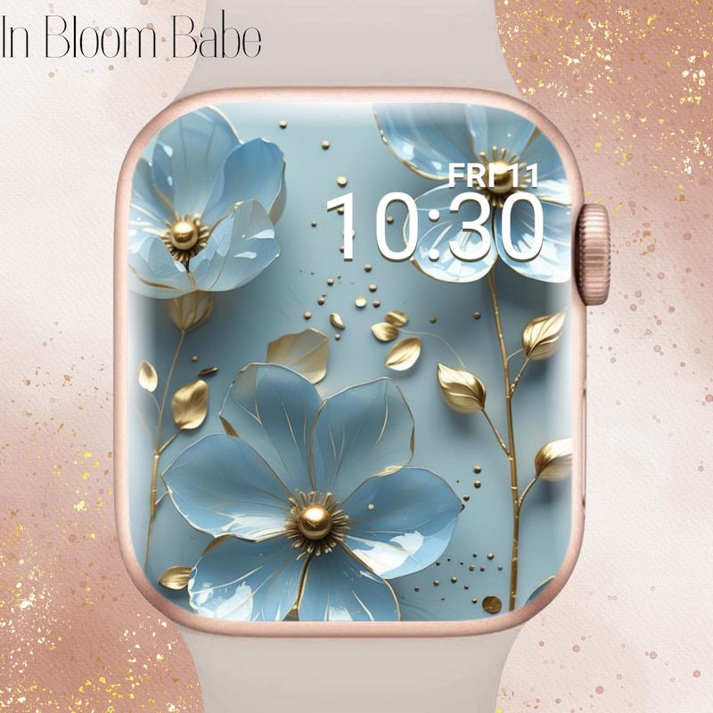 Wallpaper Blue and Gold - Etsy UK