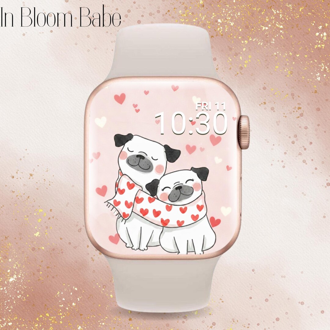 Adorable Valentines Day Dogs Apple Watch Wallpaper, Valentines Day ...