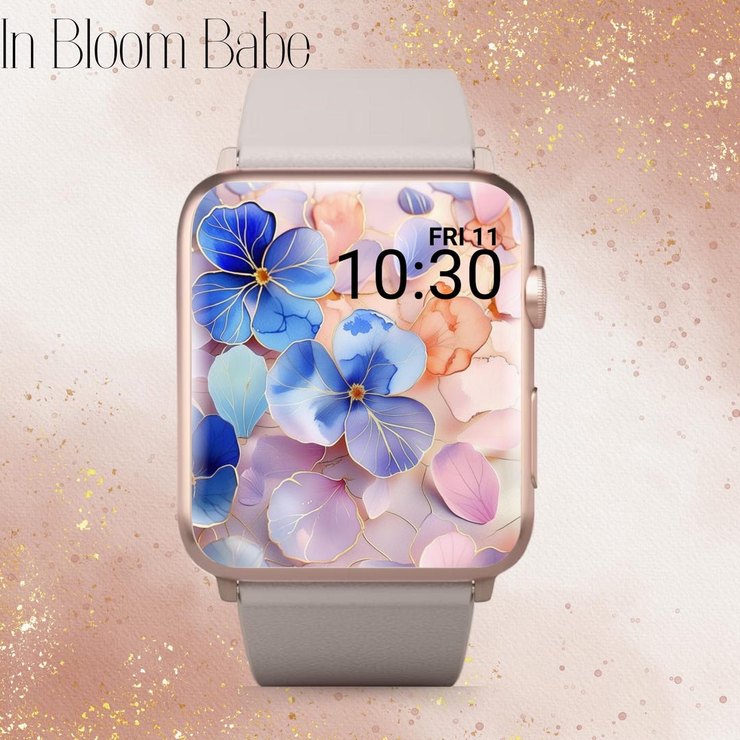 Gorgeous 3D Floral Apple Watch Wallpaper, Painted Floral Apple Watch ...