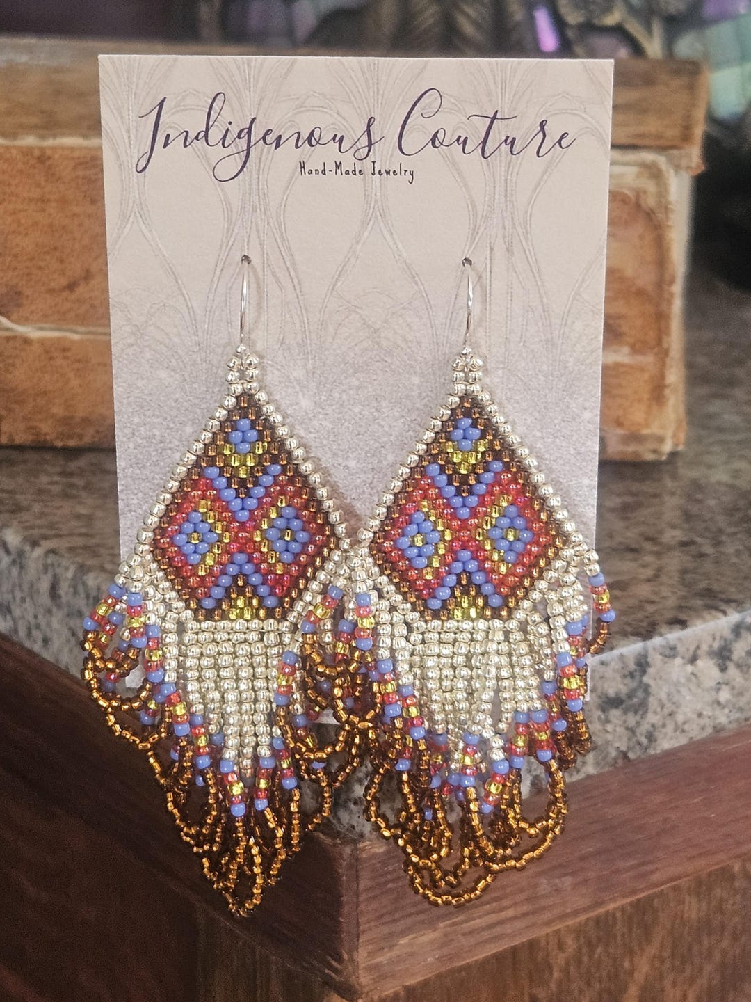 Indigenous Couture "war Paint" Hand-made Sterling & Glass Bead ...