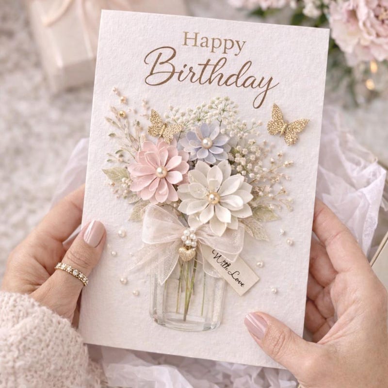 Luxury 3d Birthday Cards - Etsy