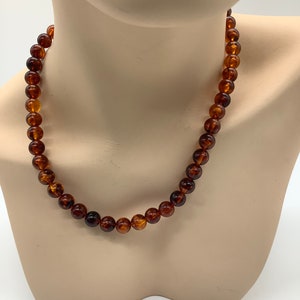 Pretty Vintage Root Beer Swirl Lucite Beaded Single Strand Necklace - Etsy