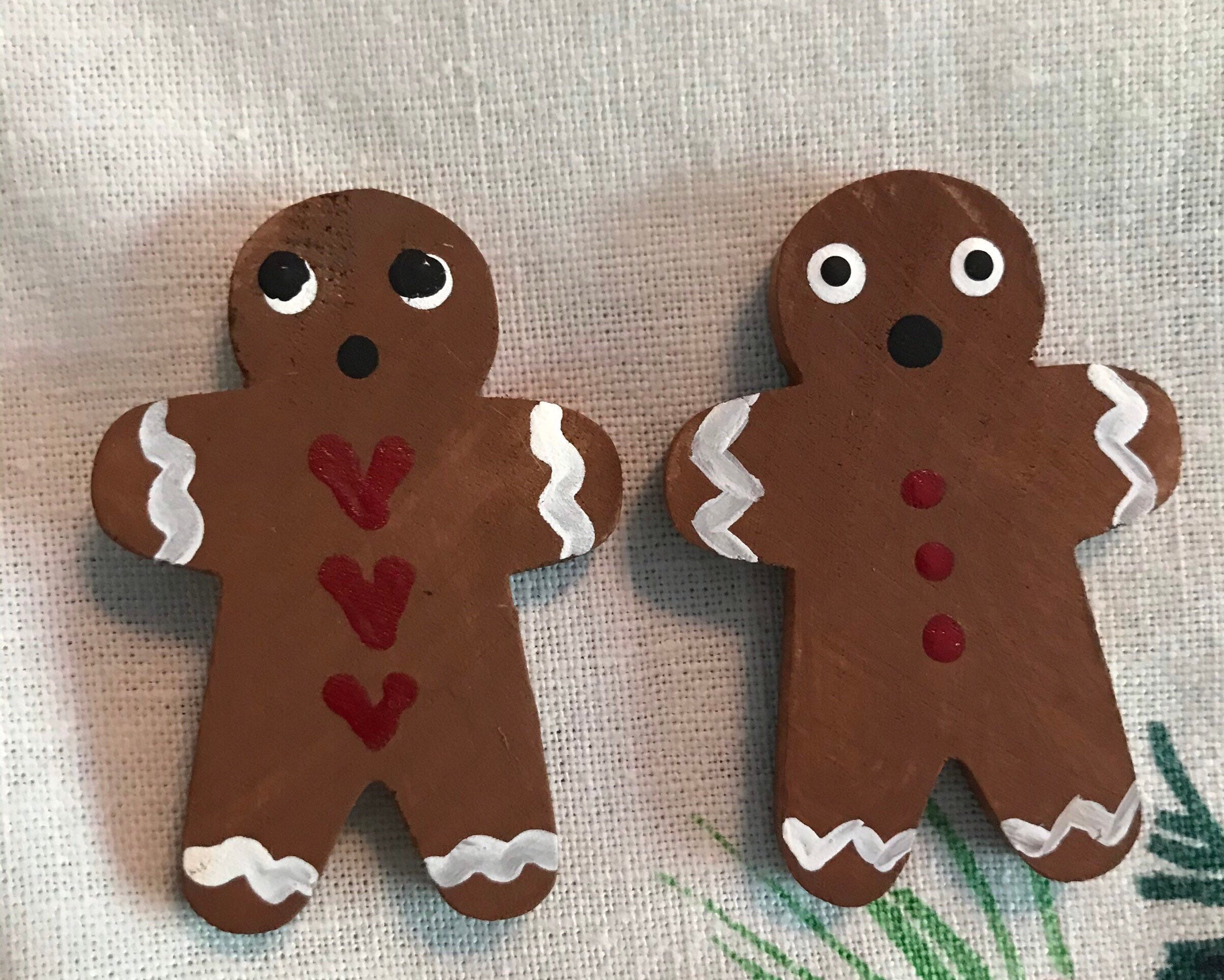 Wood Gingerbread Man Brooch Holiday Pin Christmas Brooch | Etsy