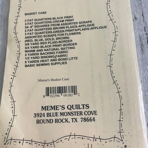 Meme’s Quilts Basket Case PATTERN, Vintage Quilt PATTERN - Etsy