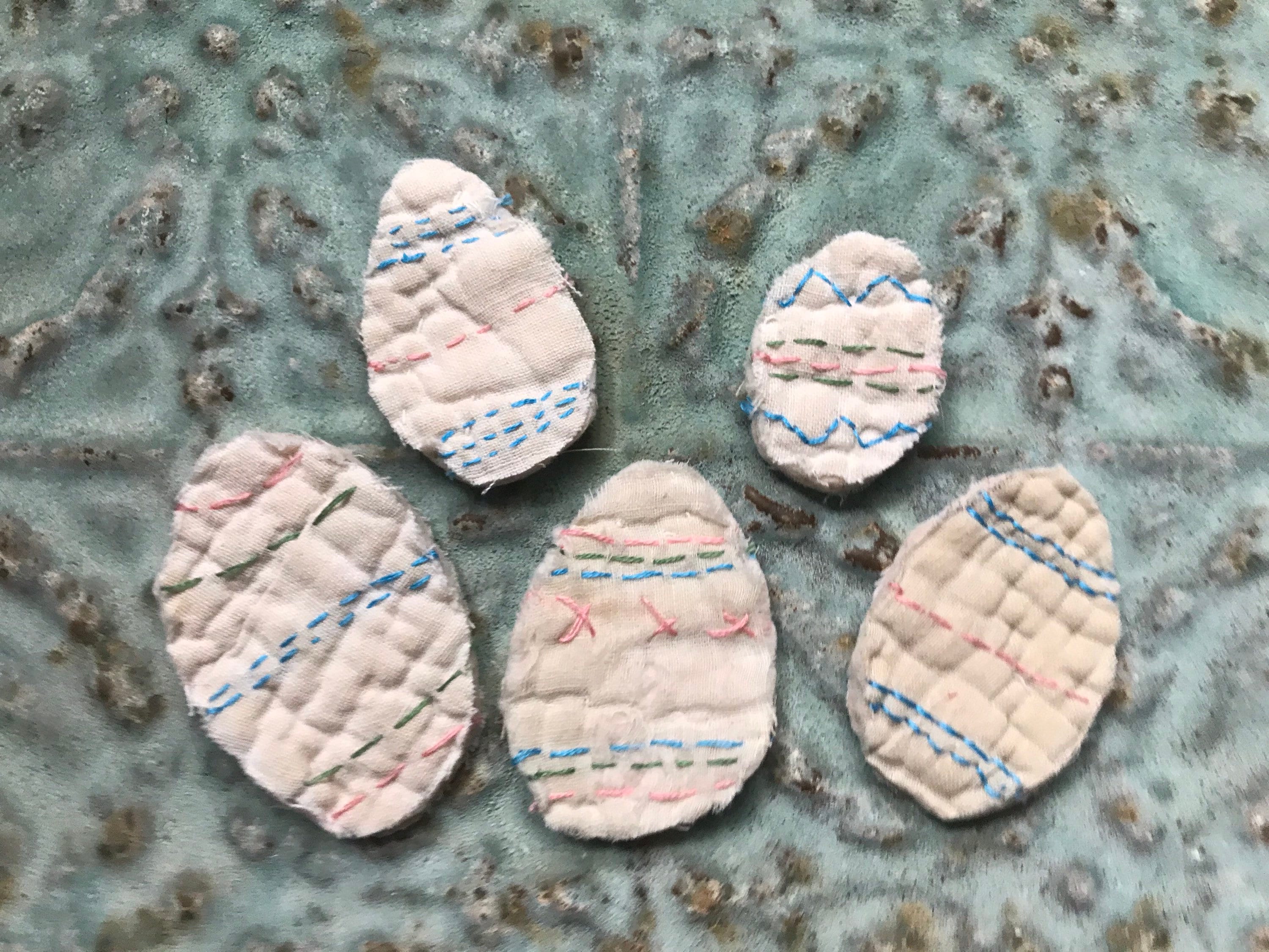 Primitive Quilt Easter Eggs, Primitive Bowl Fillers, Recycled Quilt ...