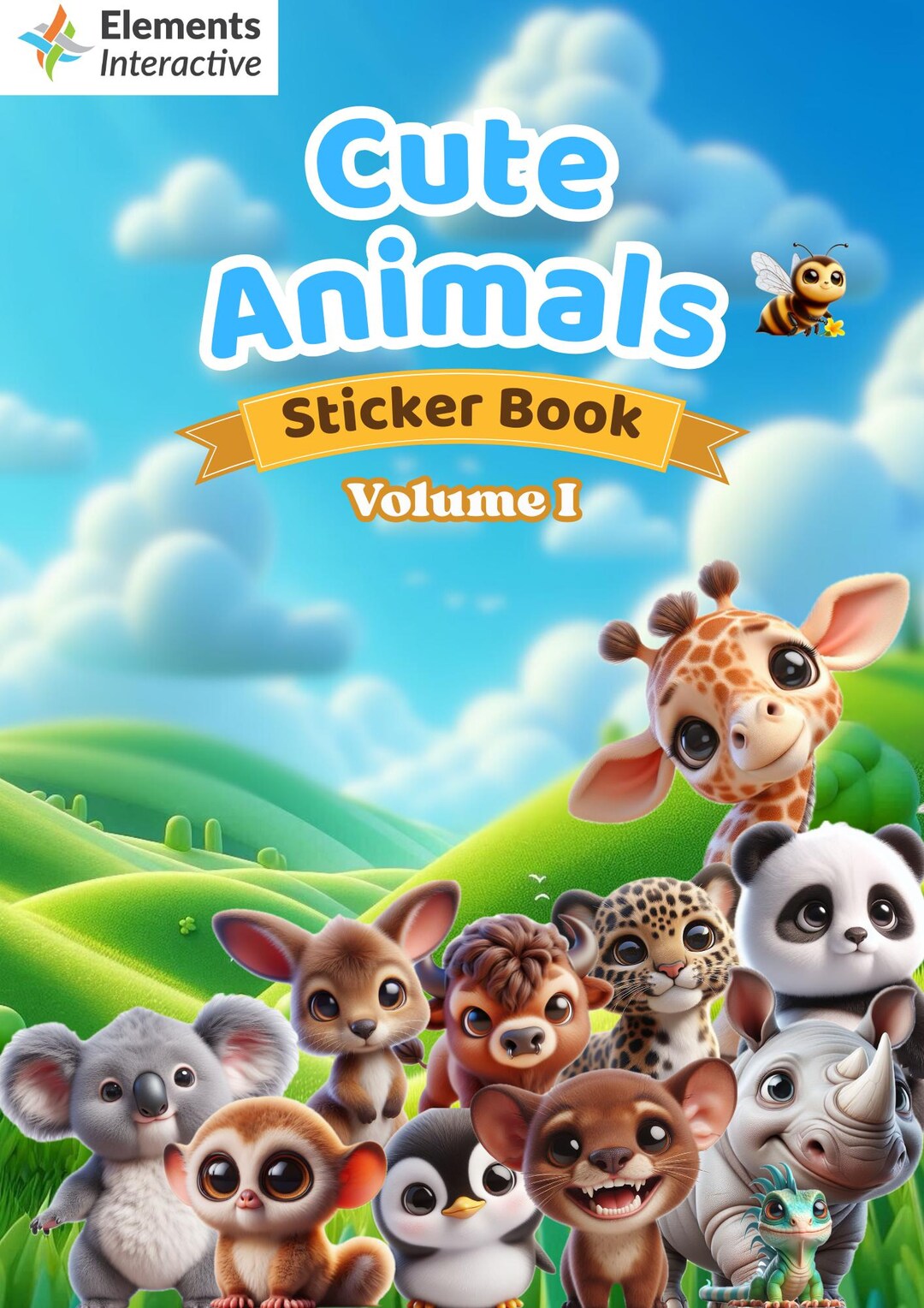 Cute Animals Digital Sticker Book Volume 1 From Elements Interactive - Etsy