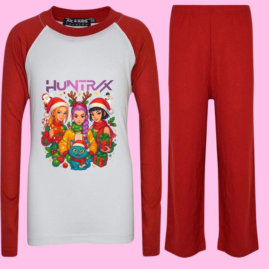 K-pop Demon Hunters Christmas Pyjamas -kids Pyjamas, Huntrix Inspired ...
