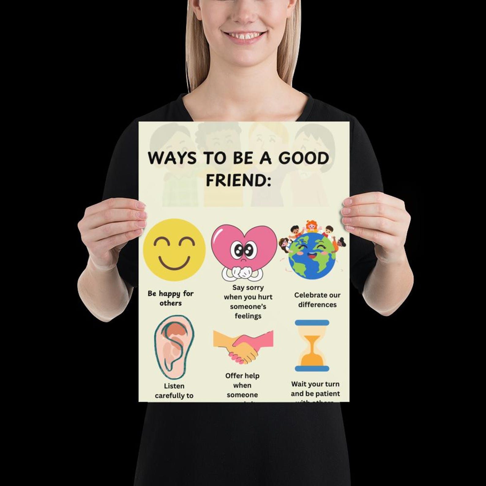 Friendship Poster for Kids: Social-emotional Learning Classroom Art ...