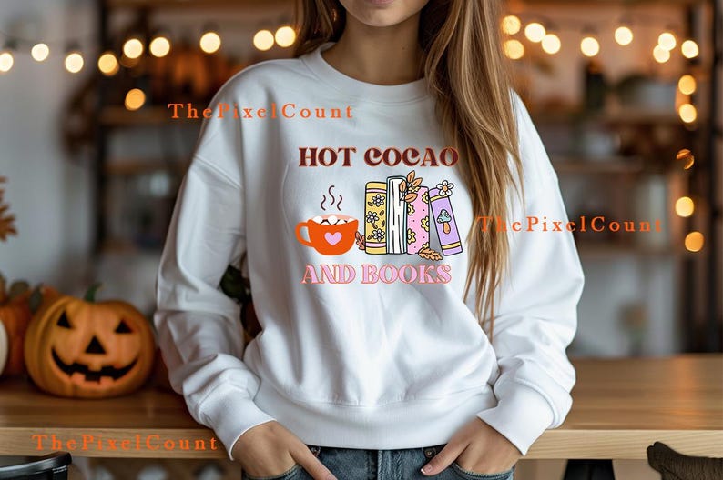 Hot Cocoa and Books PNG SVG, Cozy Fall Reading Clipart, Autumn Mug and ...