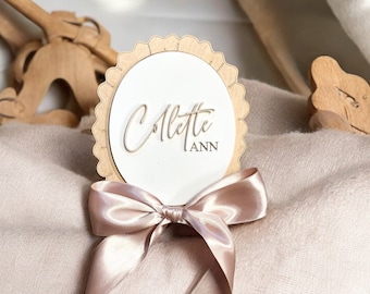 Baby Name Sign Hospital Baby Birth Sign Lace Baby Name Bow Baby Name ...