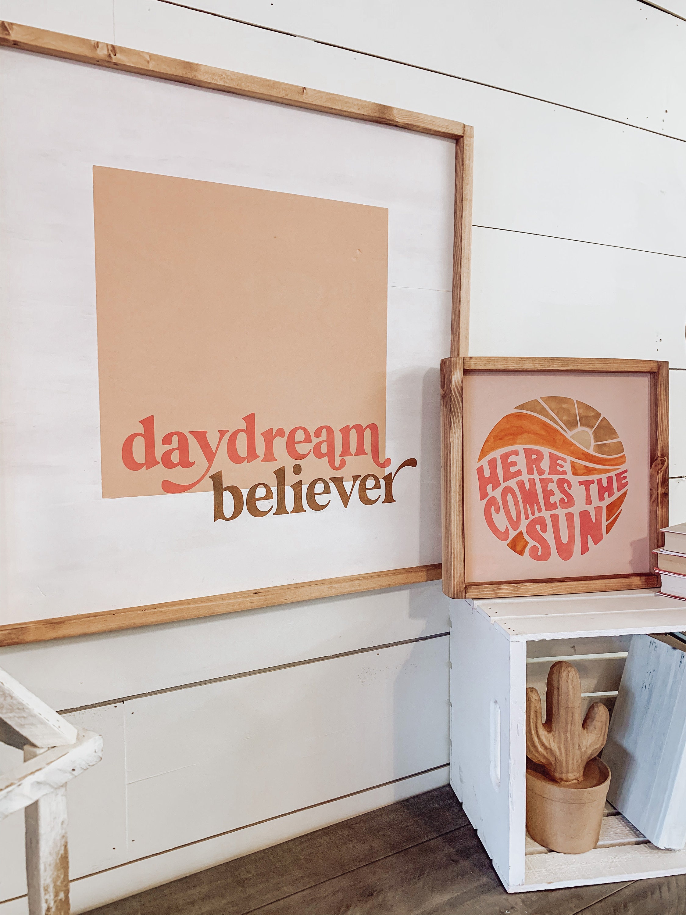 Daydream Believer Wood Sign Retro Sign 18x18 Boho Decor | Etsy