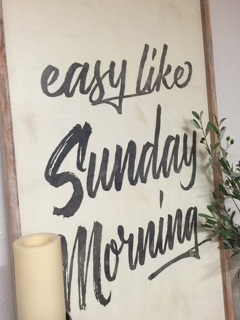 Easy Like Sunday Morning 24x48 Handcrafted Custom Wood - Etsy