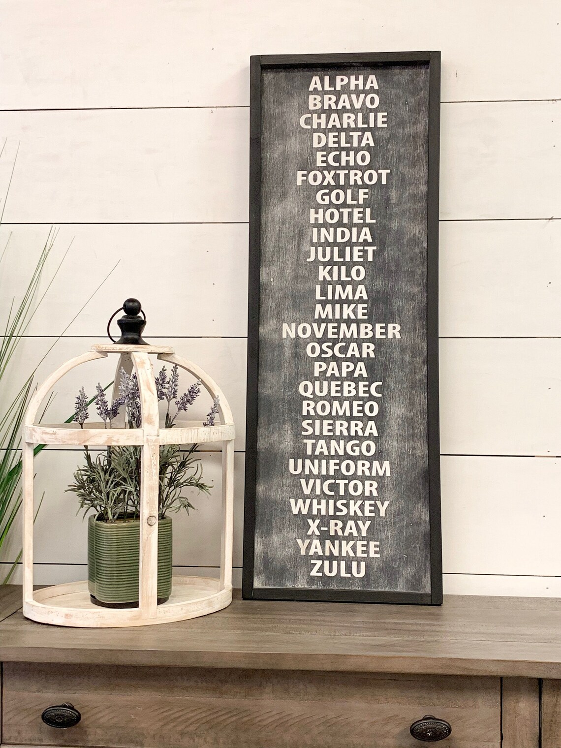 Phonetic Alphabet 12x36 Handcrafted Custom Framed Wood - Etsy