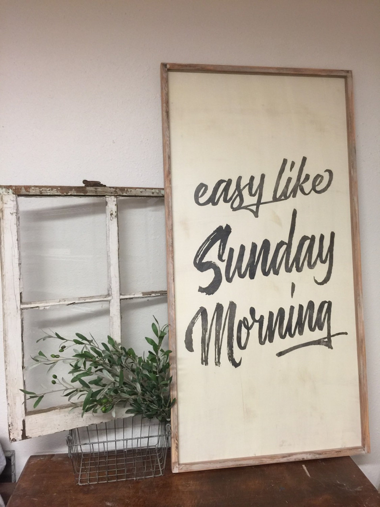 Easy Like Sunday Morning 24x48 Handcrafted Custom Wood - Etsy