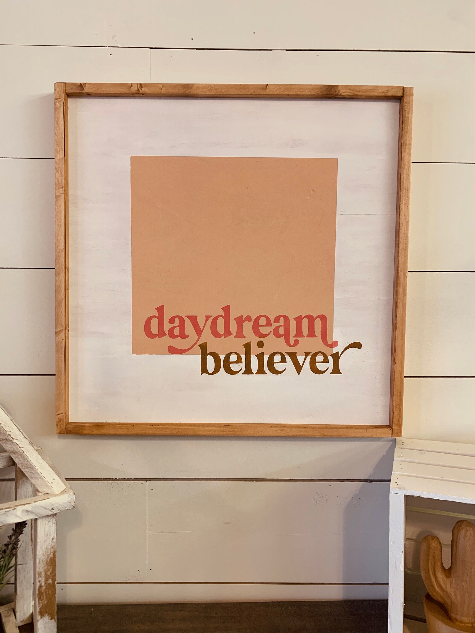 Daydream Believer Wood Sign Retro Sign 18x18 Boho Decor - Etsy