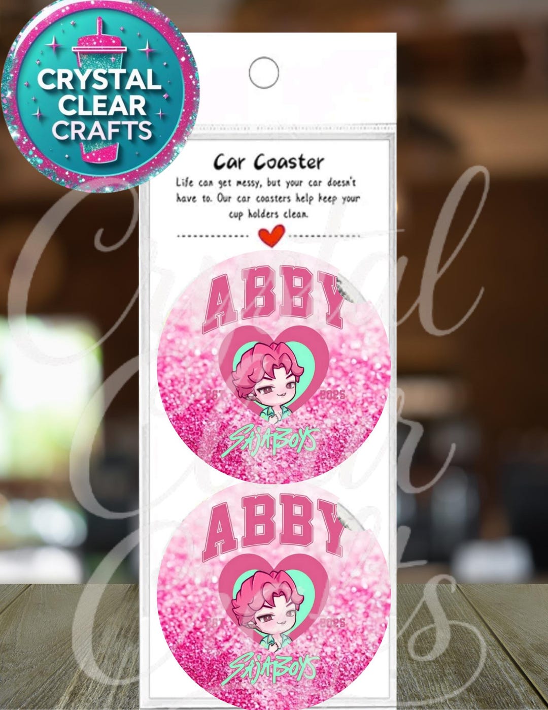 Kpop Demon Hunters Saja Boy Abby 2pc Car Coaster Set - Etsy.de