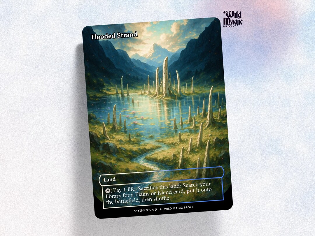 Flooded Strand for MTG Commander – Anime Custom Proxy Card - Etsy