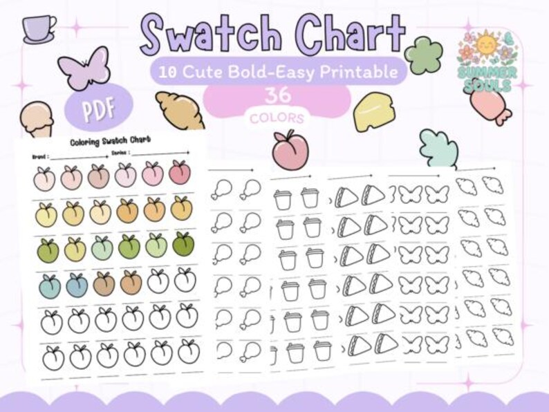 Printable Marker Swatch Chart | Alcohol Marker Color Reference ...