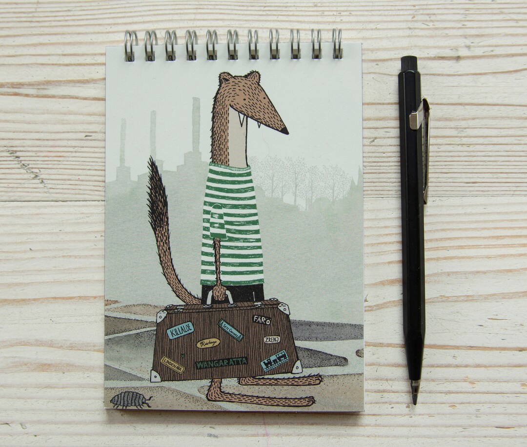 Spiral Notebook Din A6 With Fox / Notepad Din A6 / Svensk Design ...