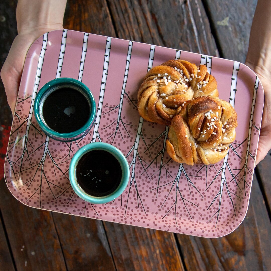 Deko Tablett Rechteckig Aus Holz / Serviertabletts Mit Birken Design ...