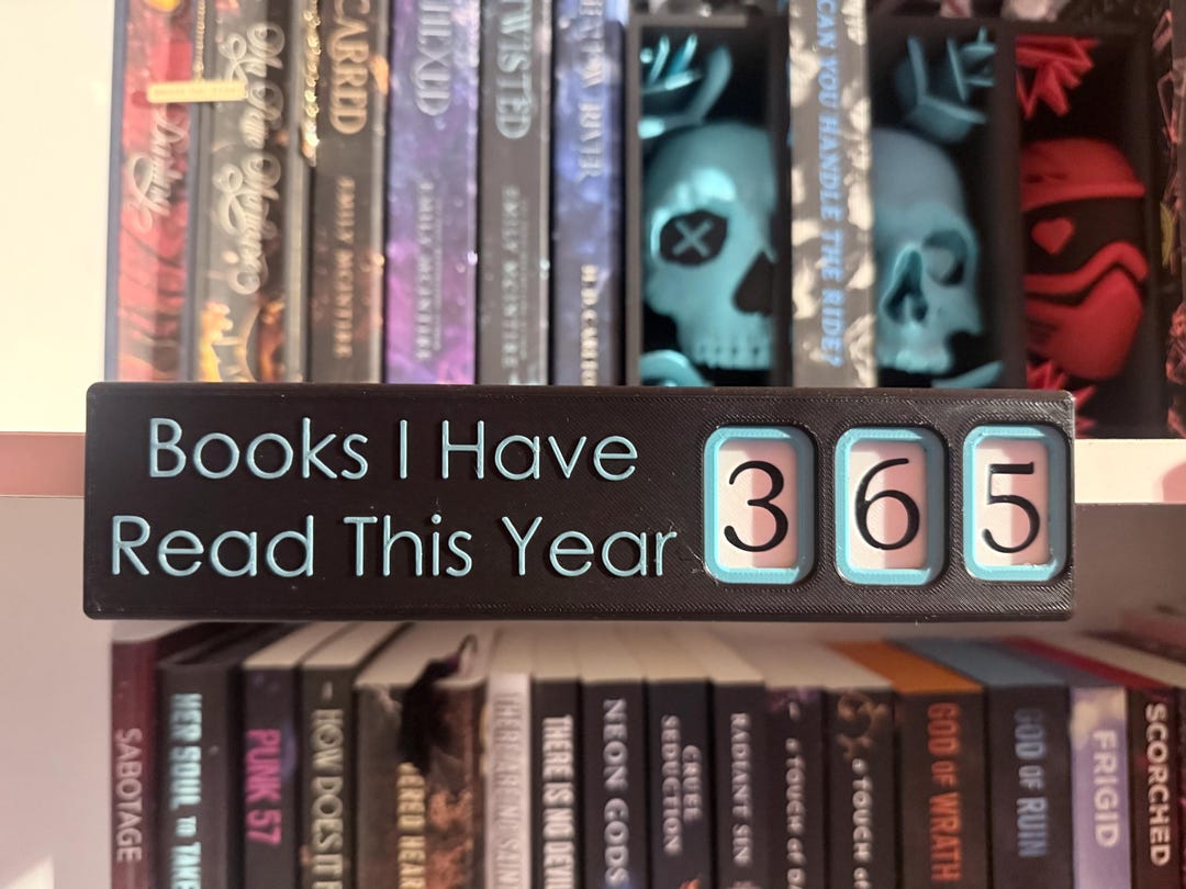 Shelf-mounted Book Read Counter: 3d-printed Reading Tracker - Etsy