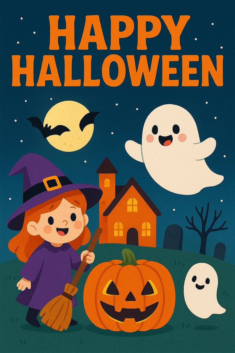 Halloween Children’s Poster - Etsy