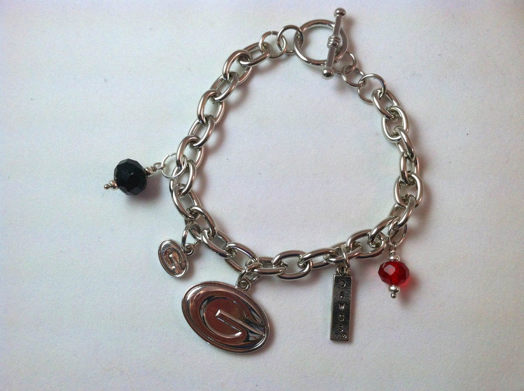 GEORGIA Spirit Bracelet-Silver Chain Link Charm Pulsera con - Etsy España