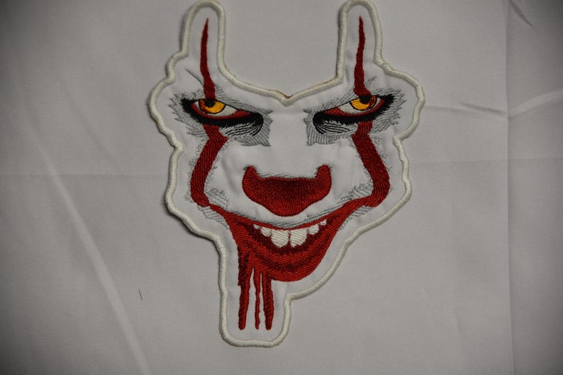 Pennywise Horror Clown Face Embroidered Patch - Etsy