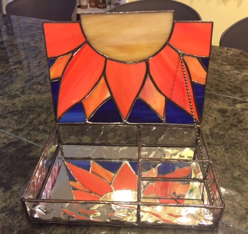 Sun Burst Glass Box - Etsy
