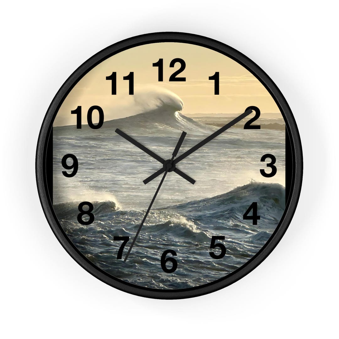 Ocean Wave Wall Clock: Coastal Nautical Decor - Beach House Gift - Etsy