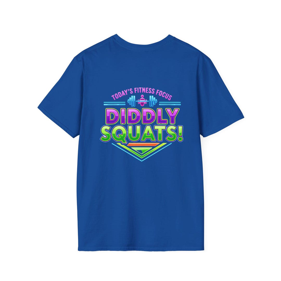 Diddly Squats! T-shirt | Fitness Typography, Bright Neon Workout Tee 80 ...
