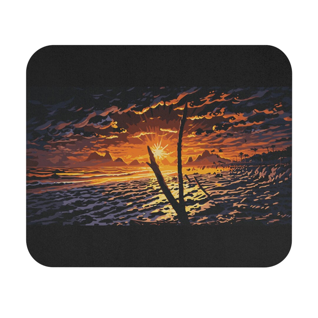 Sunset Serenity Mouse Pad, Computer Accessory, Home Office Decor, Gift ...