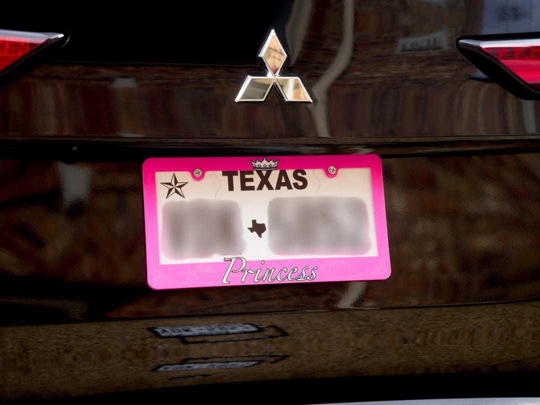 Pink Princess License Plate Frame - Etsy
