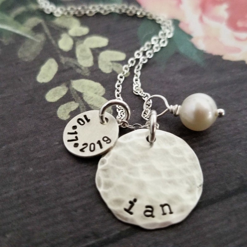 Birth Date Necklace - Etsy