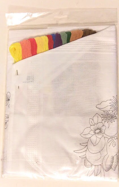 Village Linens Table Topper Embroidery Kit bunny - Etsy