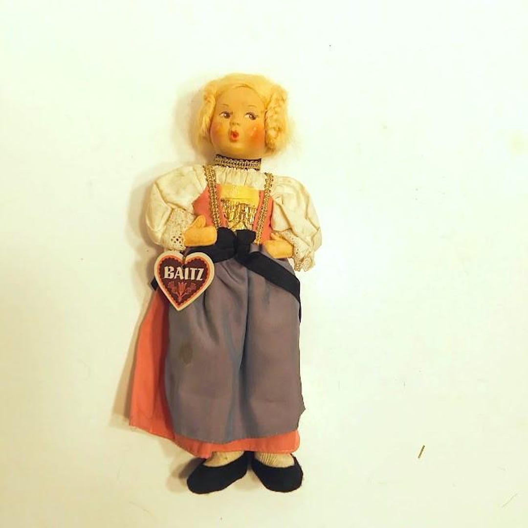 Vintage Baitz Whistling Doll From Austria With Tag 1950s - Etsy