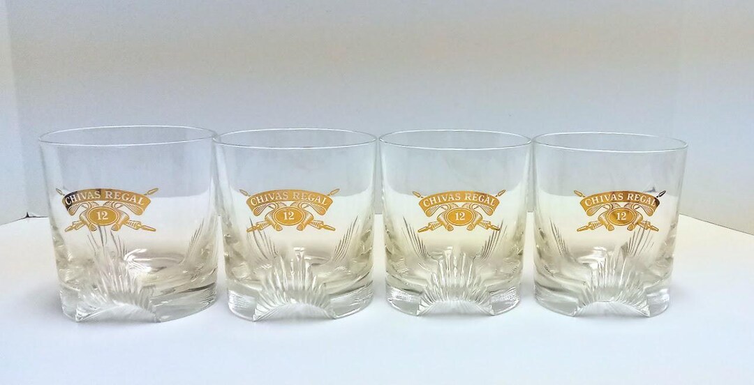 Vintage Chivas Regal Rocks Glasses Made in France by Rastal- 4 Pc. Set ...