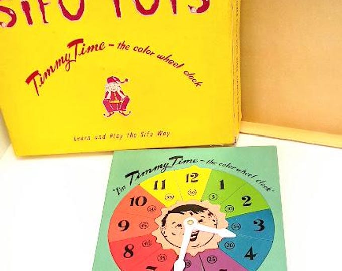 Vintage Timmy Time Color Wheel Clock Puzzle: SIFO Toys 1950s, 13-piece ...