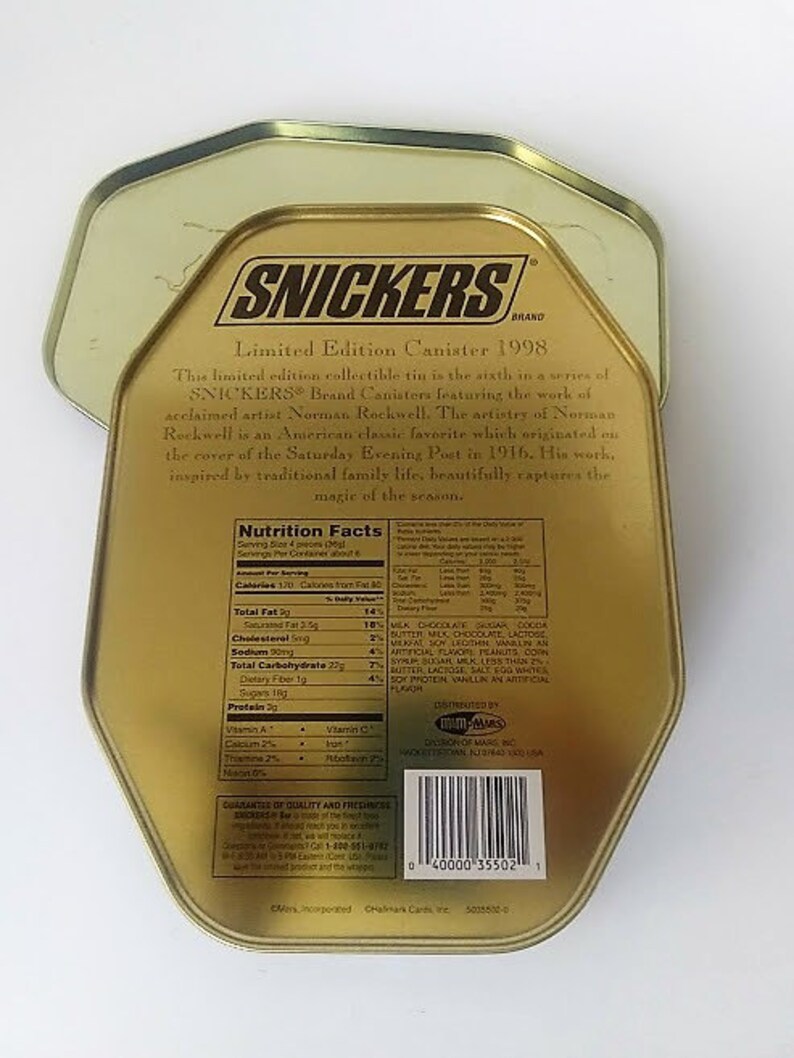 Vintage Snickers Candy Limited Edition Tin 1998 - Etsy