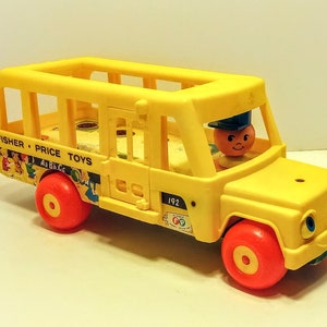 Vintage Fisher Price School Bus and Driver #192 -1960s - Etsy