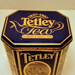 Vintage Tetley Choice Teas Commemorative Tin 1837-1987 - - Etsy